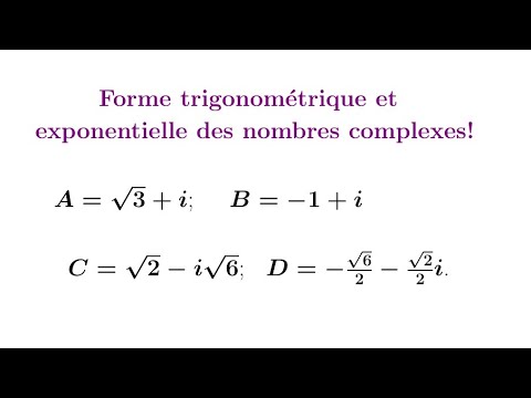 Nombres Complexes: Forme trigonométrique et exponentielle. #complex # ...