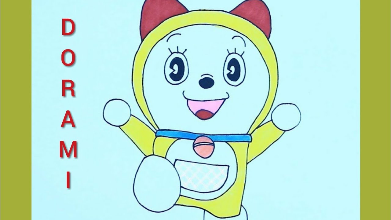DORAMI de DORAEMON *DIBUJAR PINTAR Y COLOREAR para NIÑOS - APRENDE ...
