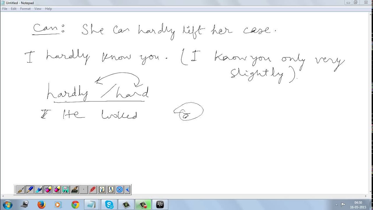 English Grammar & Spoken : Correct Usage : Hardly, Scarcely, Barely ...