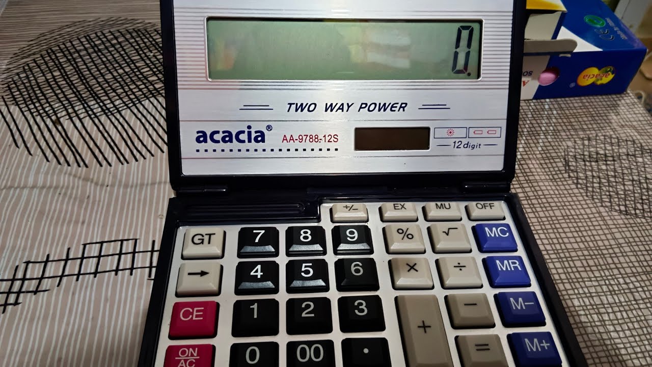 Acacia Calculator flip AA-9788-12 - YouTube