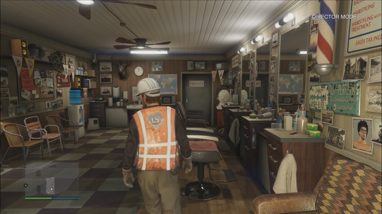 GTA V How to get into the Beach Combover Barber Shop in Director Mode ...