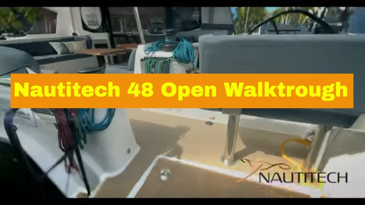 Nautitech 48 walk-trough at the Miami Boat Show - YouTube