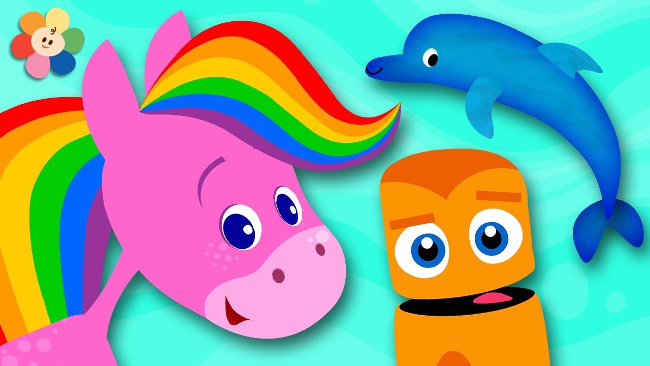 Learn Colors with Animals | Rainbow Horse and Color Crew | Learn Colors ...