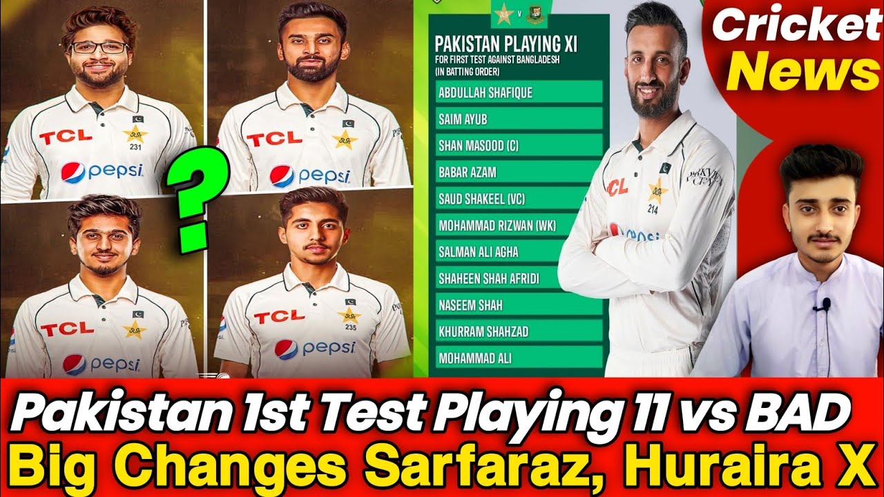 Pakistan Test TEAM Announced PAK Playing 11 - YouTube