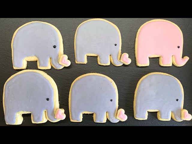 Elephant Shaped Cookies Sweet Baby Elephants (24 Cookies)