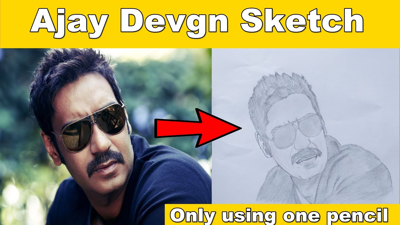 Drawing Ajay Devgn | Ajay Devgn Sketch | How to draw Ajay Devgn | Ajay ...