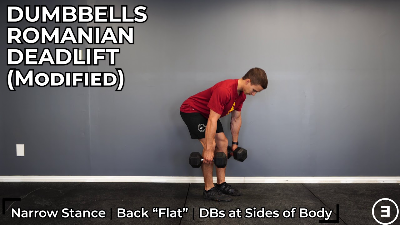 Dumbbells Romanian Deadlift Modified | Lower Body Strength | Glutes ...
