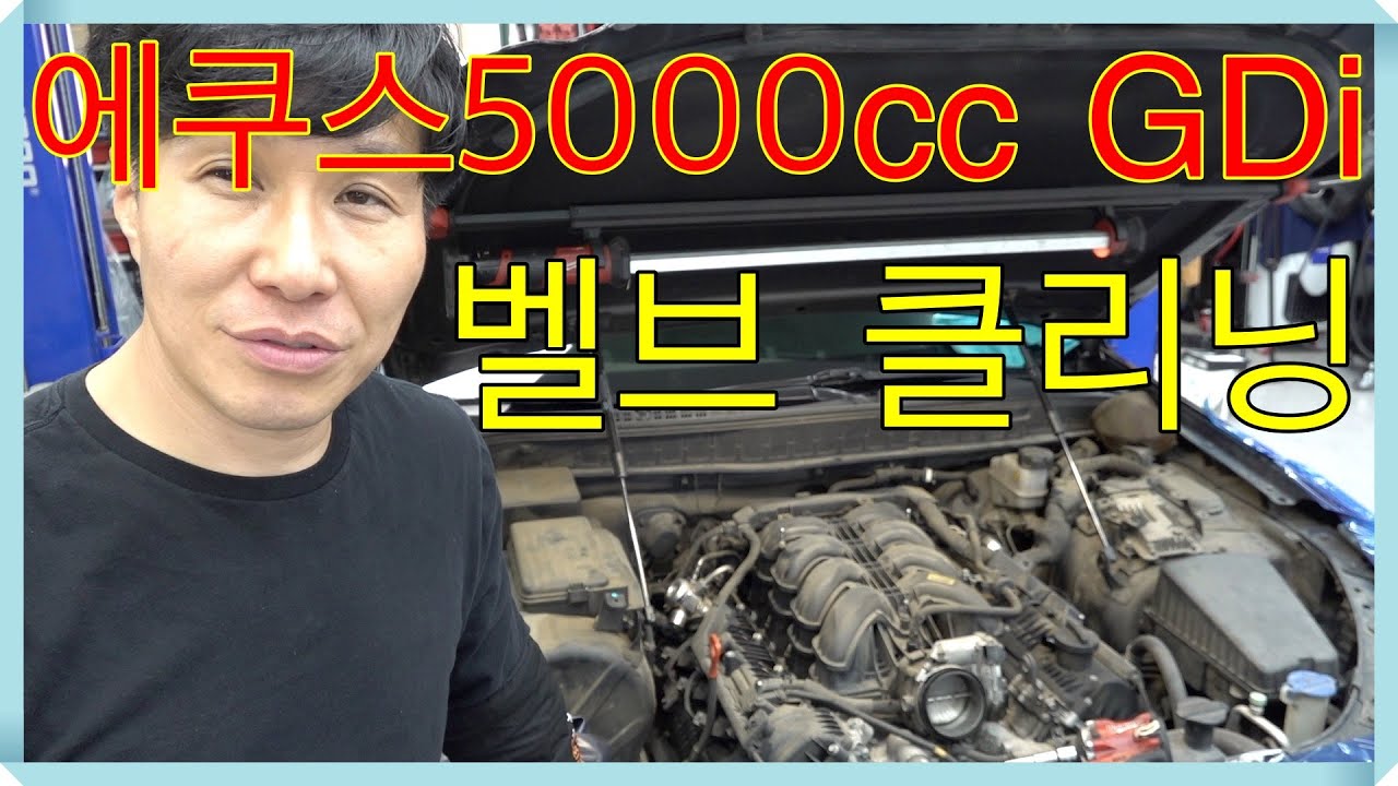 에쿠스 GDi 5000cc 흡기 벨브 클리닝 시공 / 인젝터 교환 - YouTube