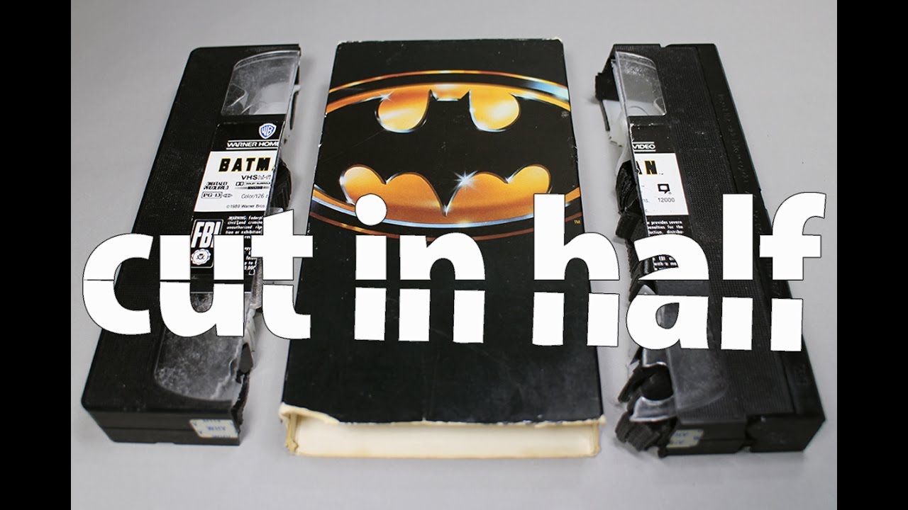 VHS cassette cut in half with waterjet - YouTube