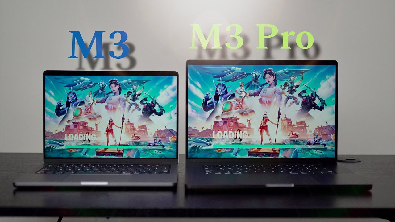 M3 vs M3 Pro MacBook Pro (Gaming Test) + Fortnite, Minecraft, Combat ...