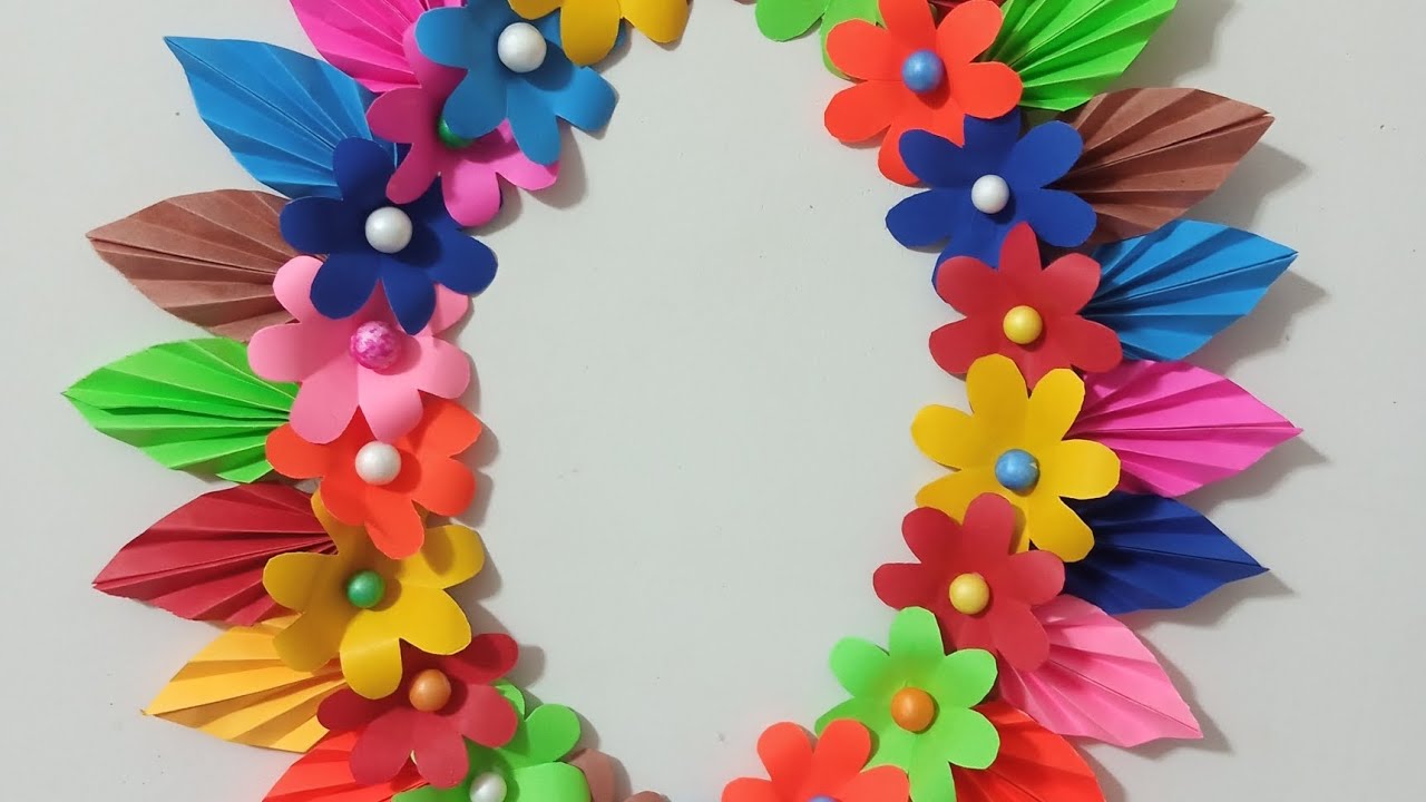 Amazing and Colourful Paper Flower Wall Hanging 💐|| DIY Flower Wall ...