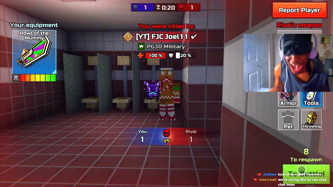 I have to join one... + more Blindfold challenges? - Pixel Gun 3D - YouTube