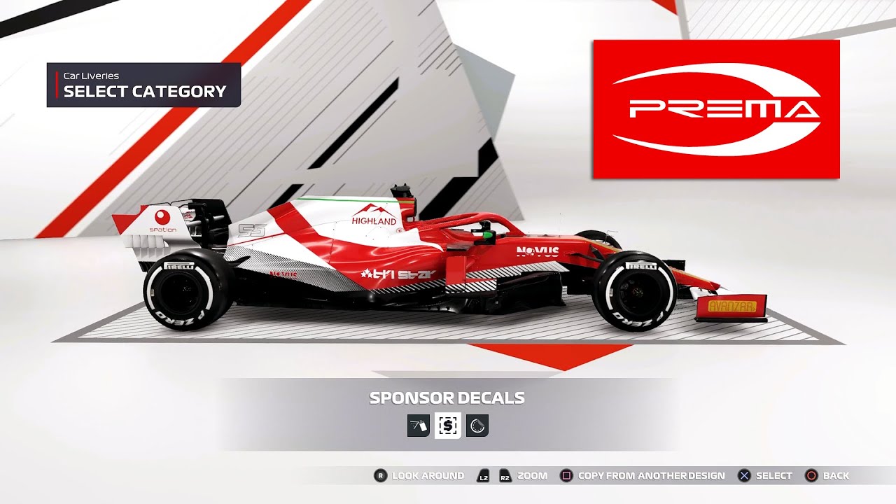 PREMA inspired LIVERY in F1 2021 (F1 2021 My Team & Online) - YouTube