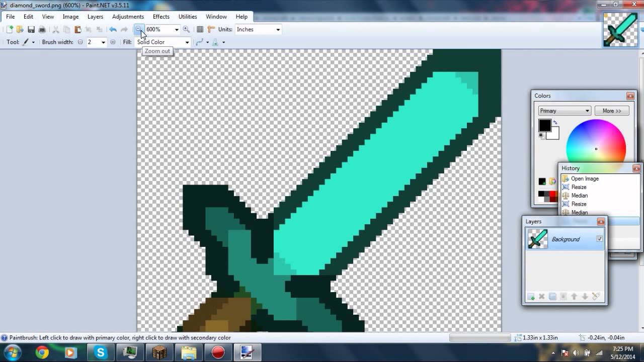 Resource Pack Tutorials | How to make swords look HD from scratch #1 ...