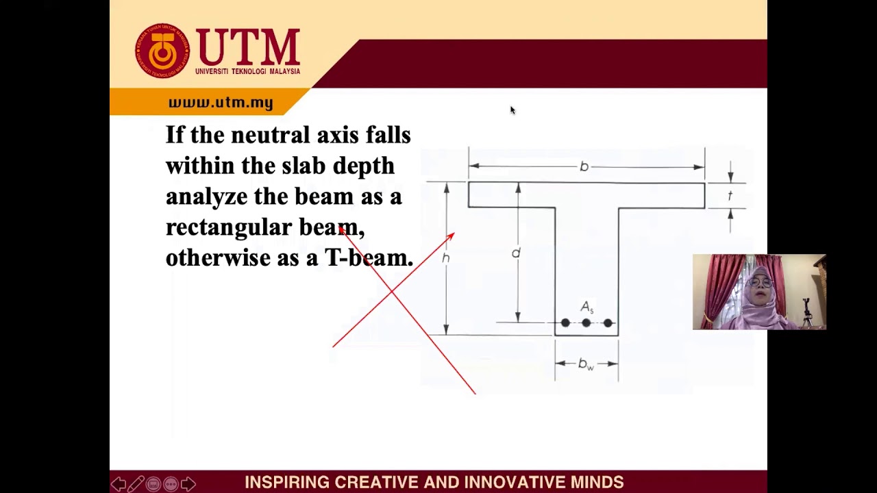 Design Reinforced Concrete T beam Penang students - YouTube