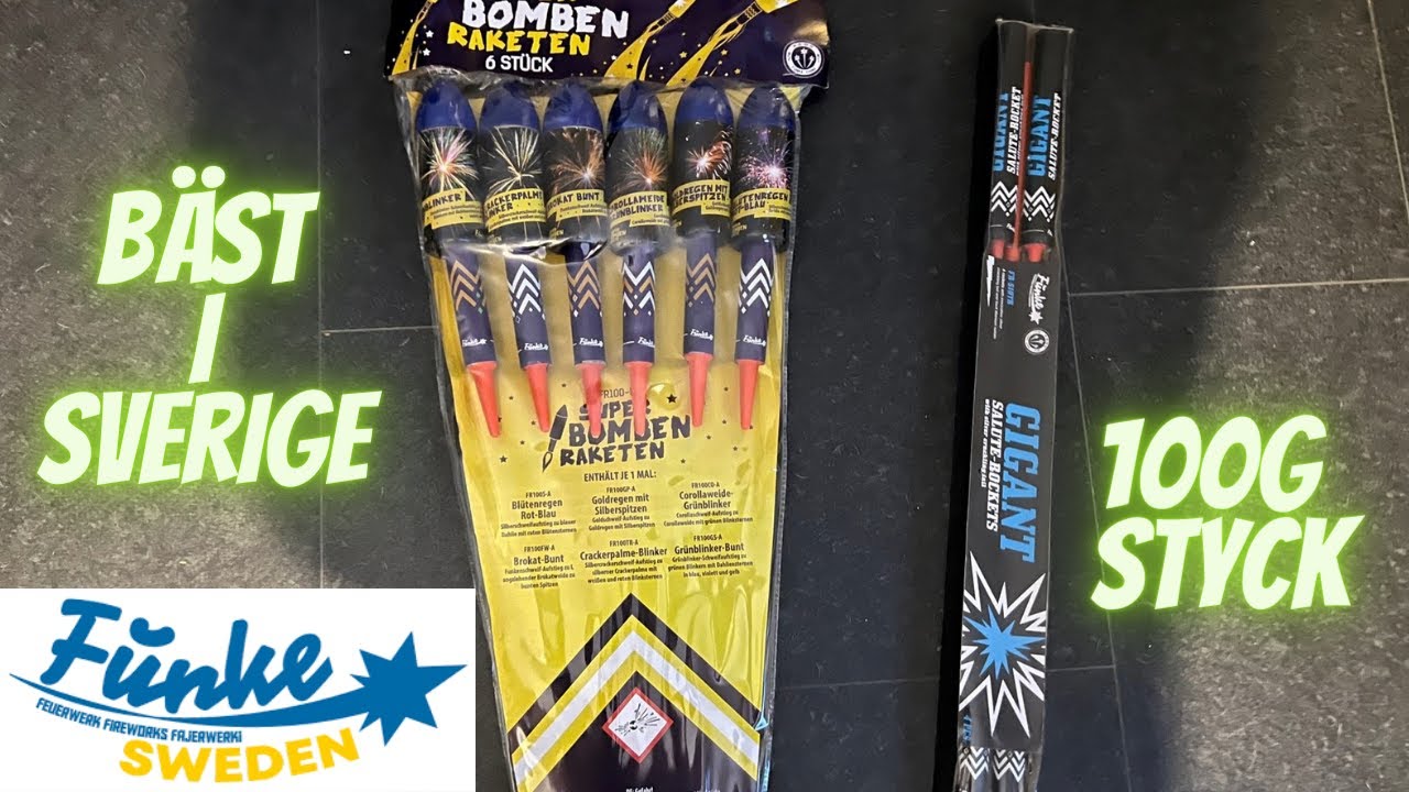 Funke Super Bomben Raketen och Gigant Salute-Rocket - YouTube