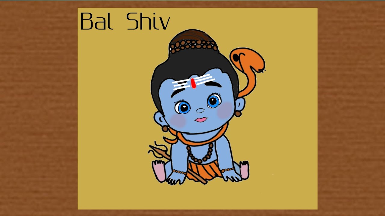 Bal Shiv Digital Art//Digital Art for beginners//Mahadev Drawing - YouTube