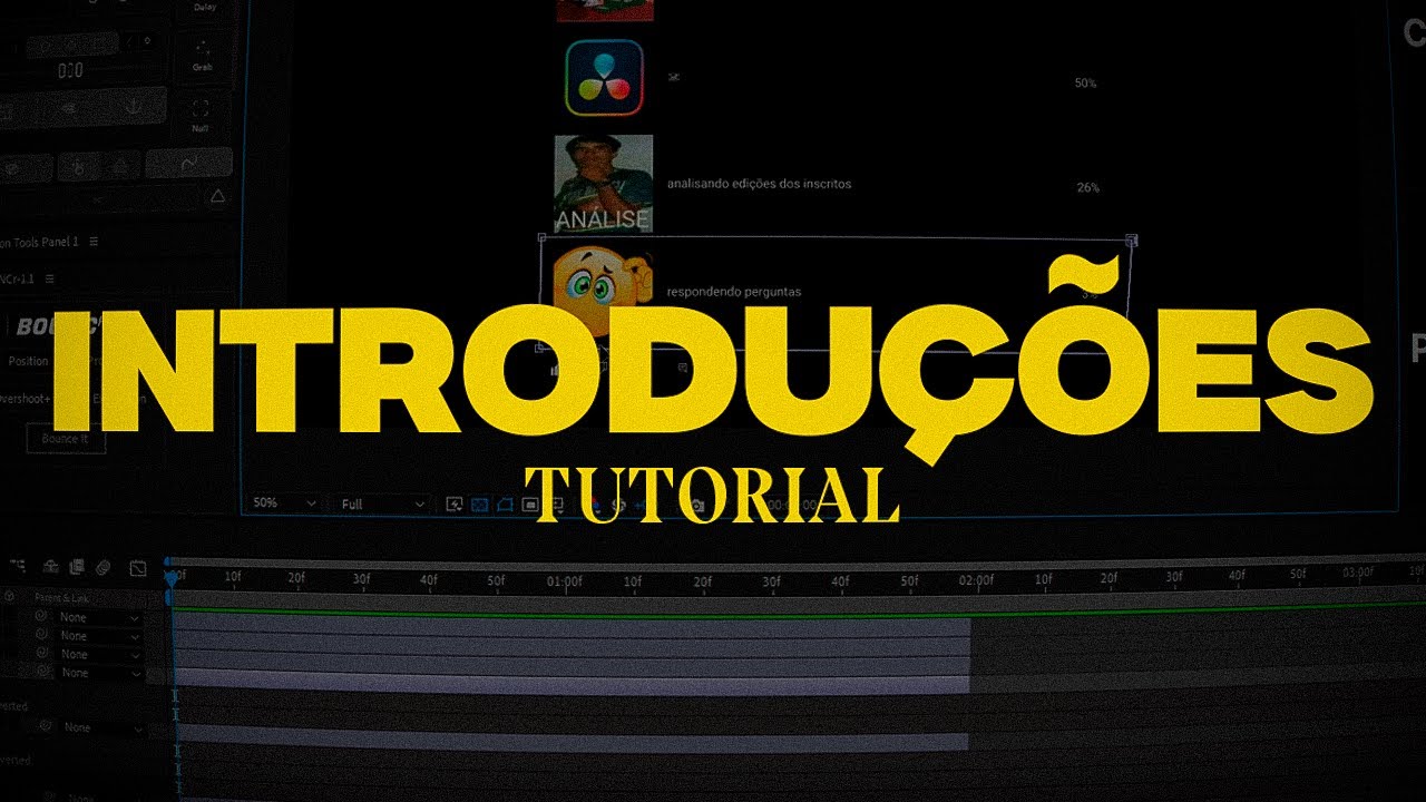 como edito a intro dos meus vídeos (tutorial after effects) - YouTube