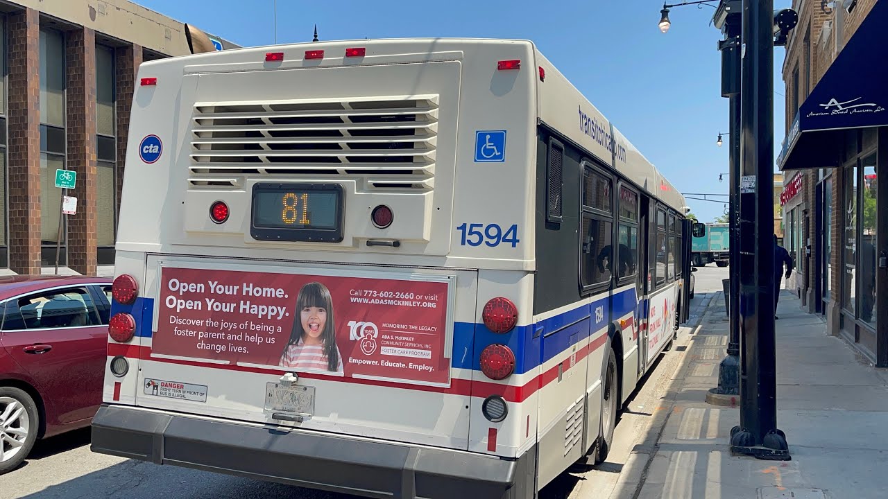Ride On The CTA 2007 New Flyer D40LF Bus 1594 On Rt 81 Lawrence From ...