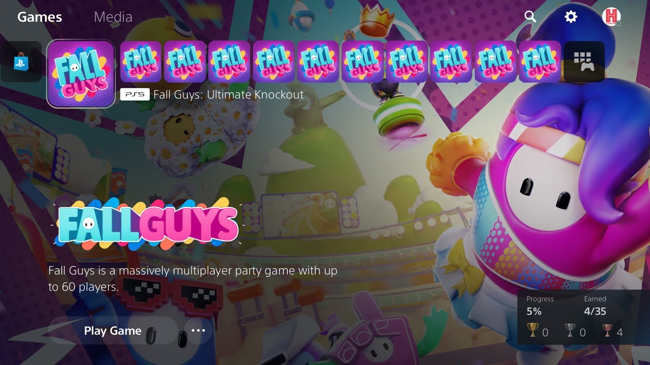 *SUPER RARE* Fall Guys PS5 Main Menu Music (1 hour) - YouTube