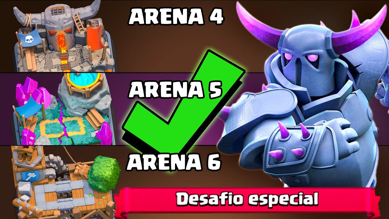 DECKS PARA O DESAFIO DAS ARENAS 4, ARENA 5 E ARENA 6 CLASH ROYALE - YouTube