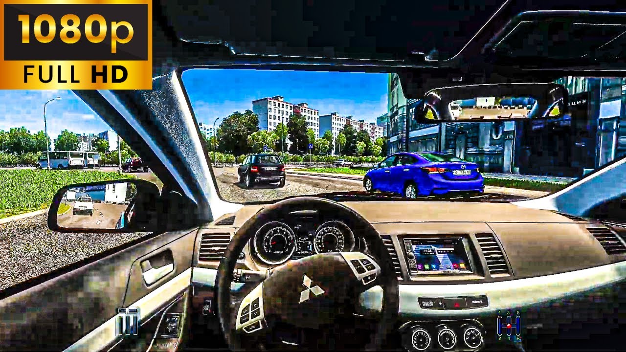 Mitsubishi Lancer X | City Car Driving [Steering Wheel] - Normal ...