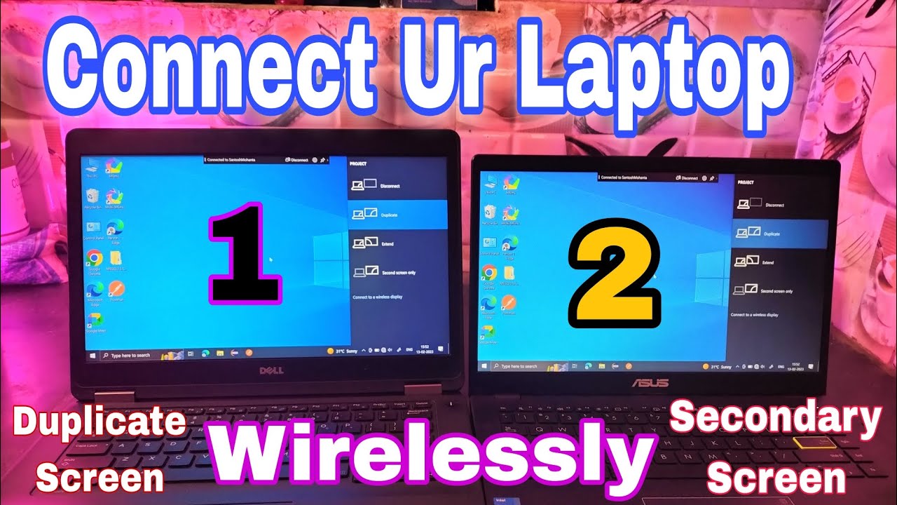 Connect Your Laptop Wirelessly || Use Your Laptop Screen As A Secondary ...