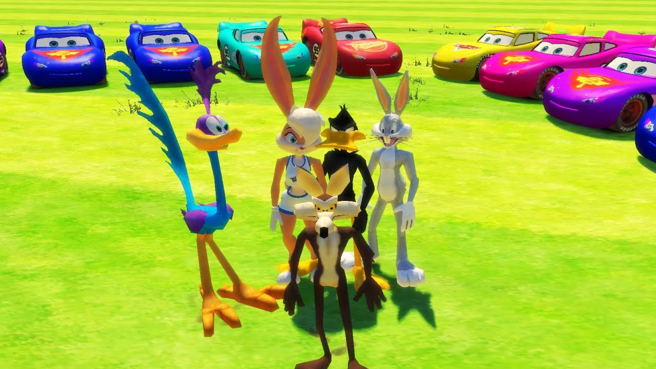 Bip Bip Road Runner, Bugs Bunny, Lightning McQueen Disney Cars ...