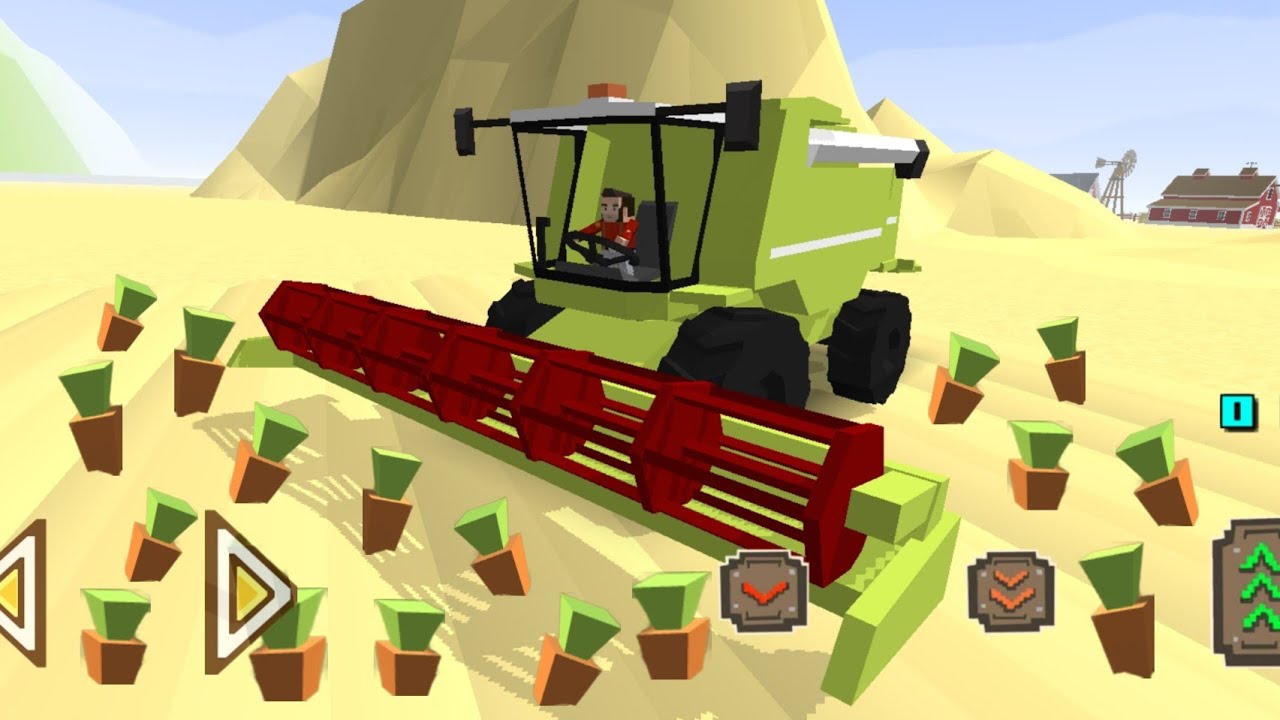 Harvesting new carrot field with the right machine - Blocky Farming and ...