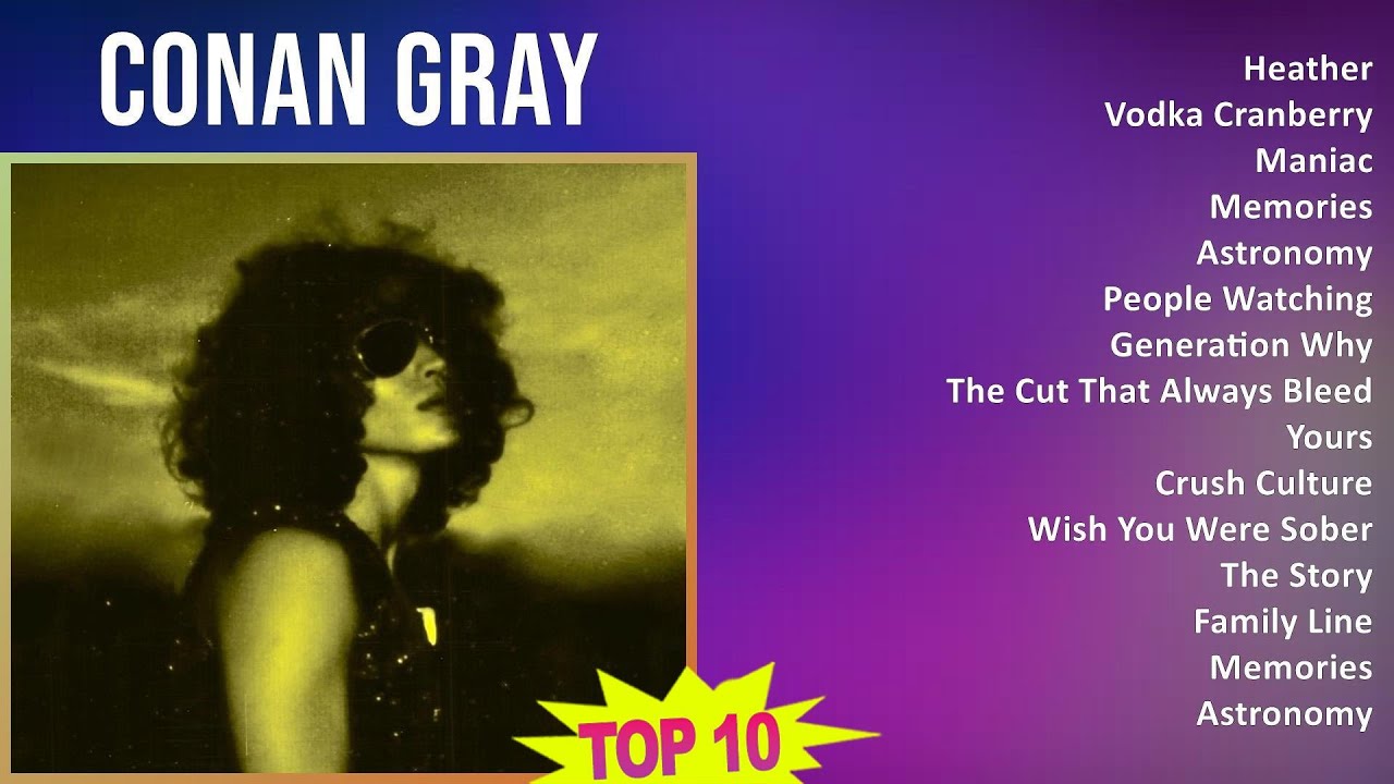 Conan Gray 2025 MIX Playlist - Heather, Vodka Cranberry, Maniac ...