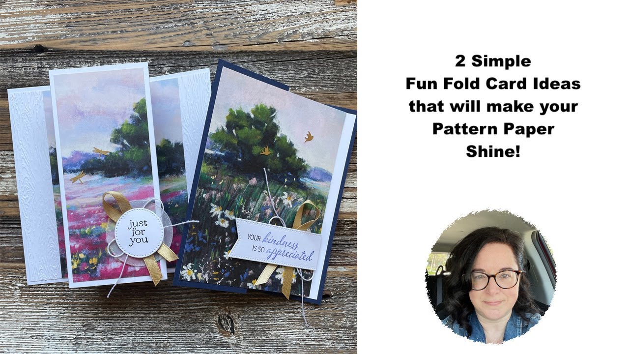 Simple Fun Fold Cards that will Make Your Pattern Paper Shine - YouTube