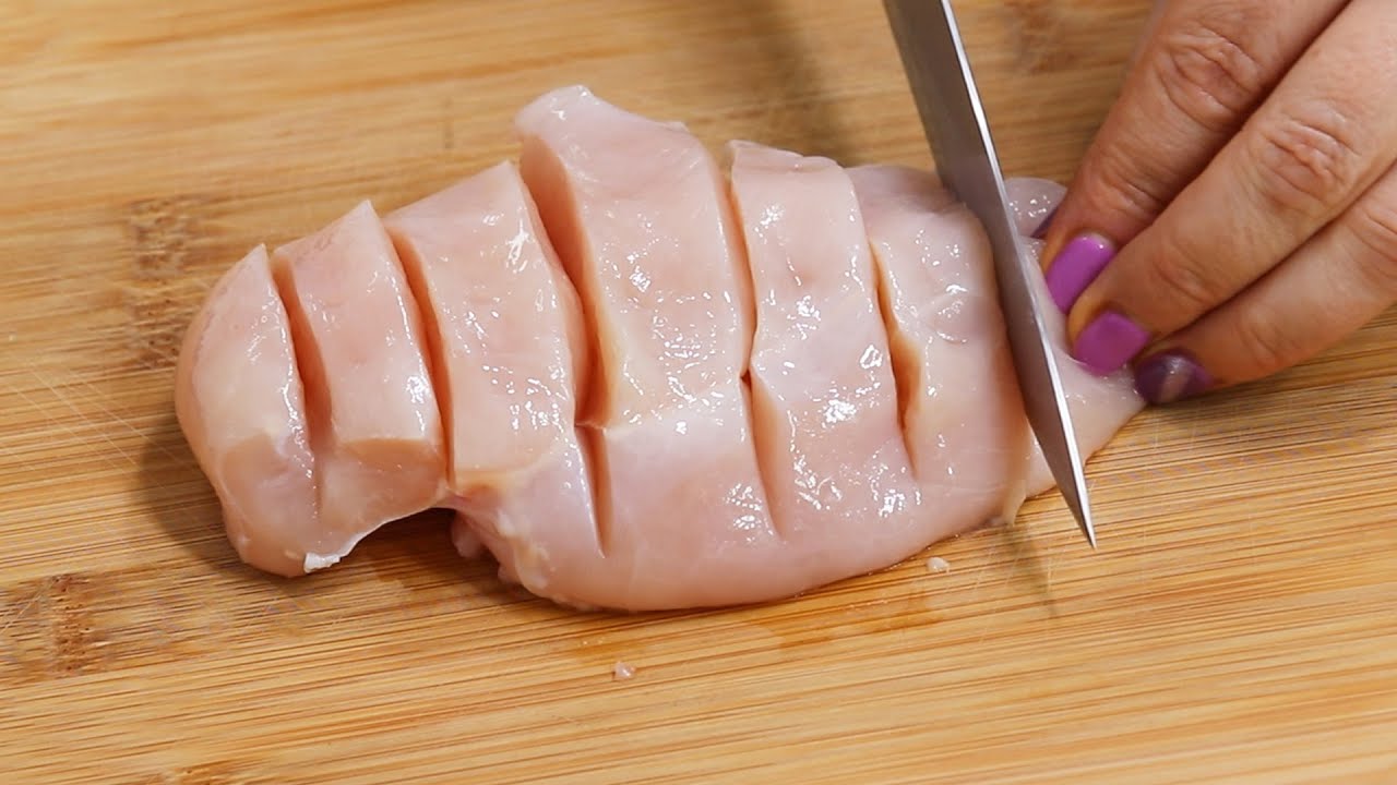 Receta de pechuga de pollo fileteada al horno. Receta rápida y sabrosa ...