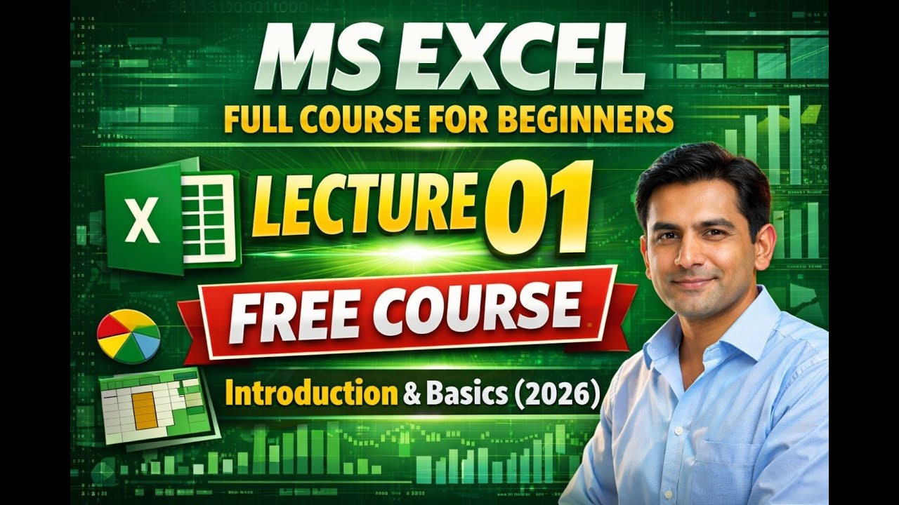 MS Excel Full Course for Beginners | Lecture 01: Introduction & Basics ...