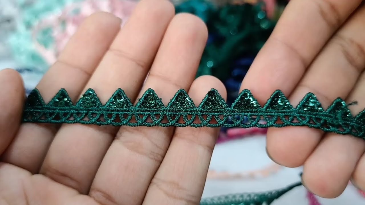 Satara Shuttle Lace samosa design New design on Madina Lace - YouTube