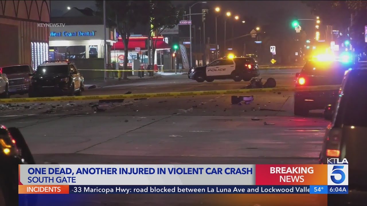 1 person killed in multi-vehicle crash in South Gate - YouTube