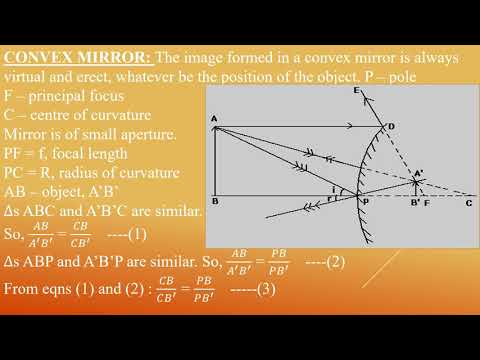 Relation between f and R, Mirror Formula (Convex mirror) - YouTube