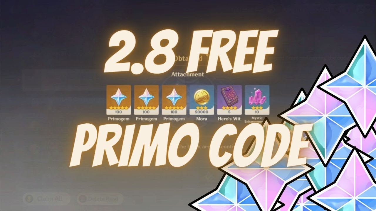 Primo codes from 2.8 live stream | Genshin Impact India | Hindi | im ...