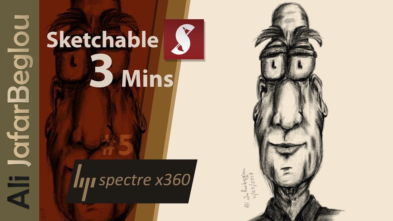 Drawing Time-lapse : #5 Sketchable app - HP Spectre X360 - YouTube