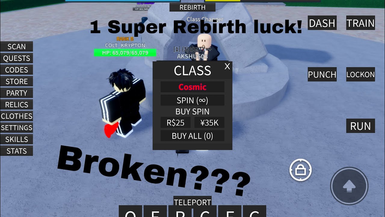 Testing the 1 Super Rebirth luck! | Roblox A Hero’s Destiny - YouTube