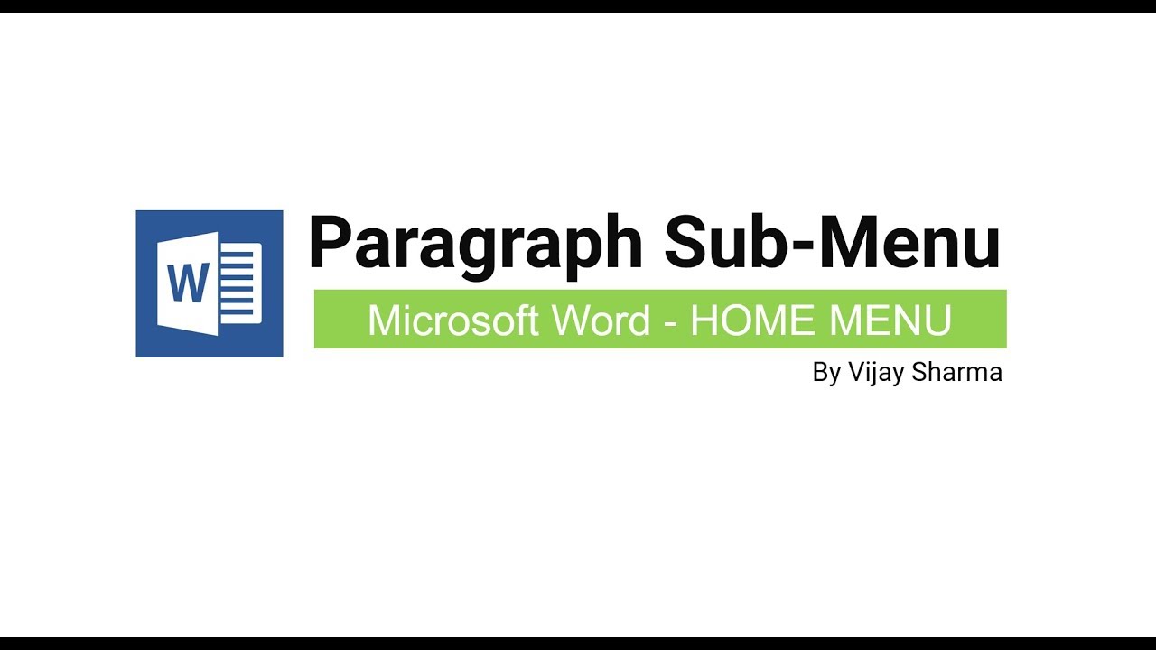 How to use Paragraph Sub-Menu in Microsoft Word 2016 | Hindi Tutorial ...