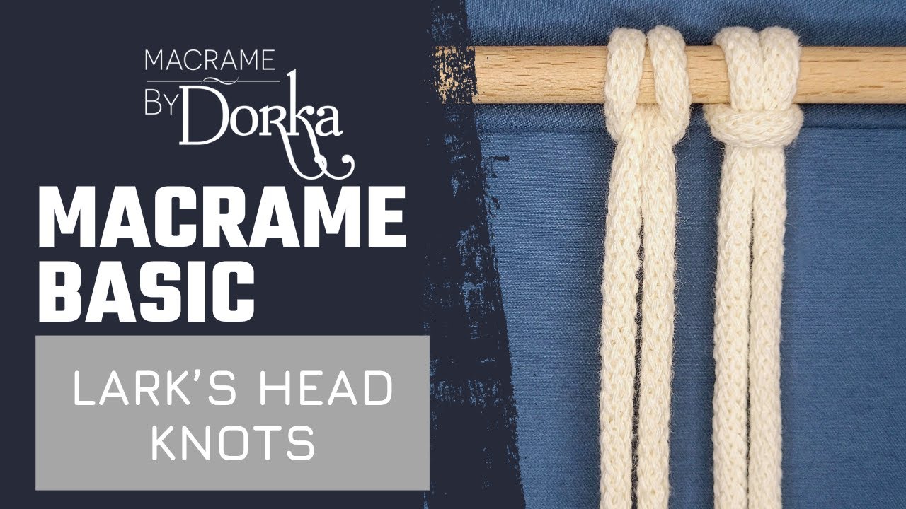 Macrame Basic - lark's head knots /macrame knot/ diy / learning macrame ...
