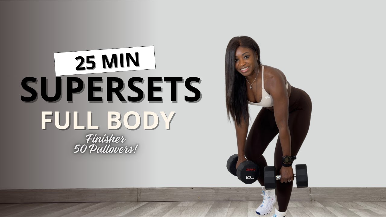 SUPERSET Full Body Workout with Dumbbells at Home [Strength Training ...