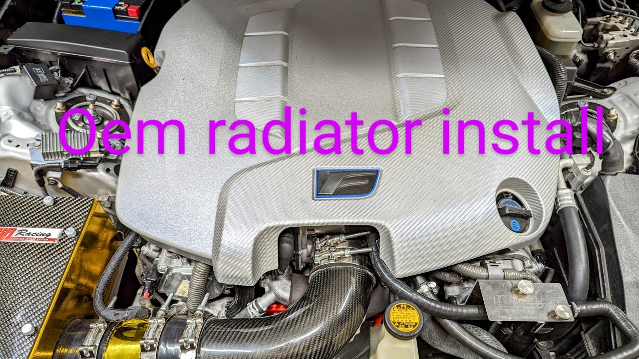 Lexus ISF oem radiator install and pointer's - YouTube