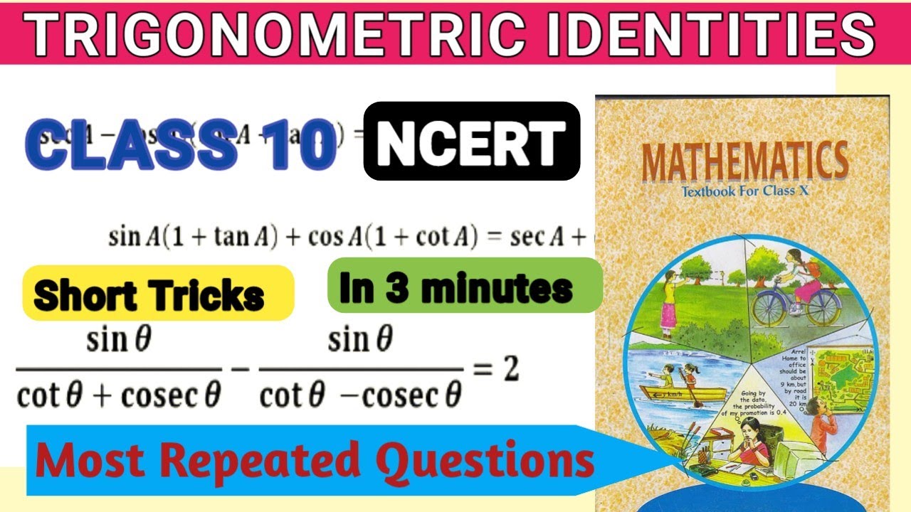 Trigonometric identities class 10 important questions | Q10 ...