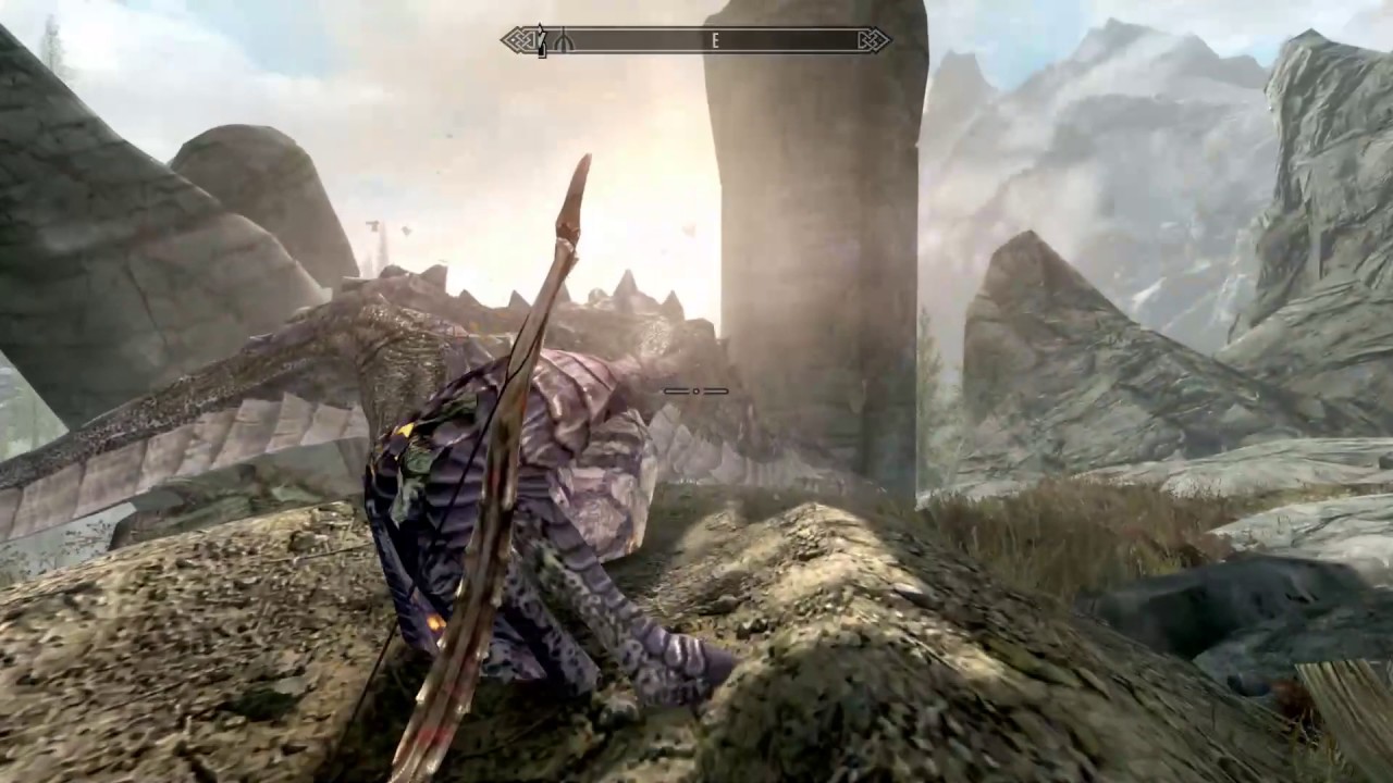 Skyrim - Defeat a Legendary Dragon Achievement - One hit KO - YouTube