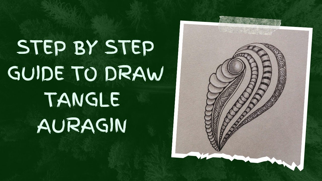 Step by step Guide to draw Tangle pattern Auragin by Zentangle Inc ...