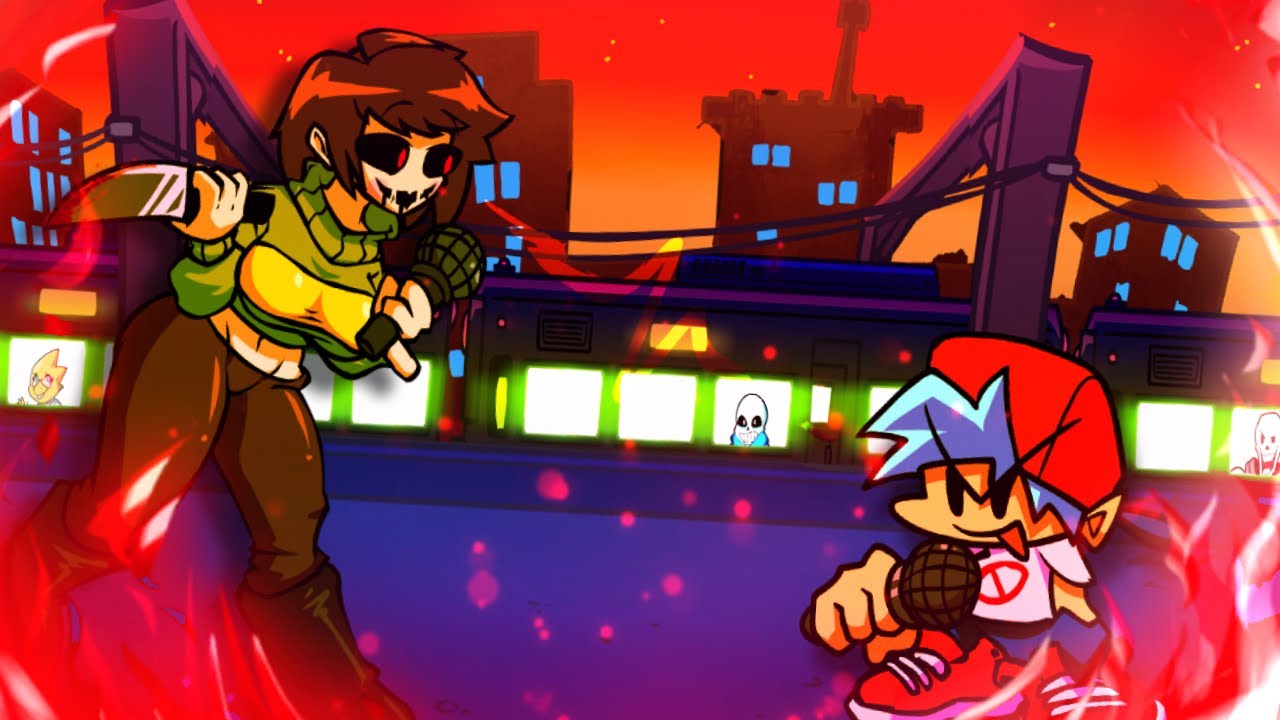 [Undertale] Fanon Chara VS Boyfriends /Music 1 demo - YouTube