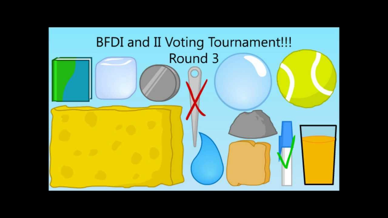 BFDI and II Voting Tournament - Ice Cube vs Book - YouTube