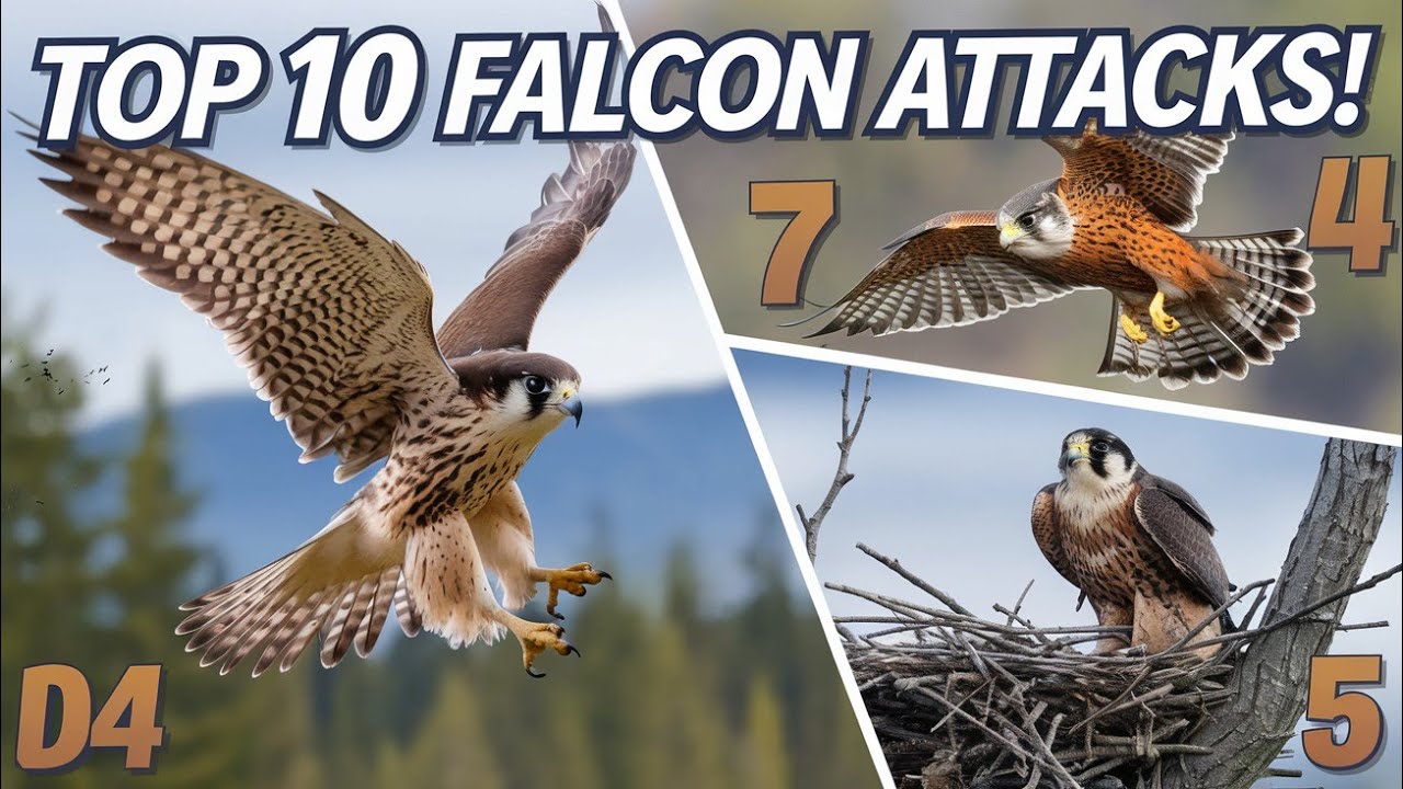 Top 10 peregrine falcon attack | Top 10 Epic Peregrine Falcon Attacks ...