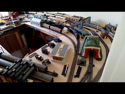 my triang car transporter train on the layout - YouTube